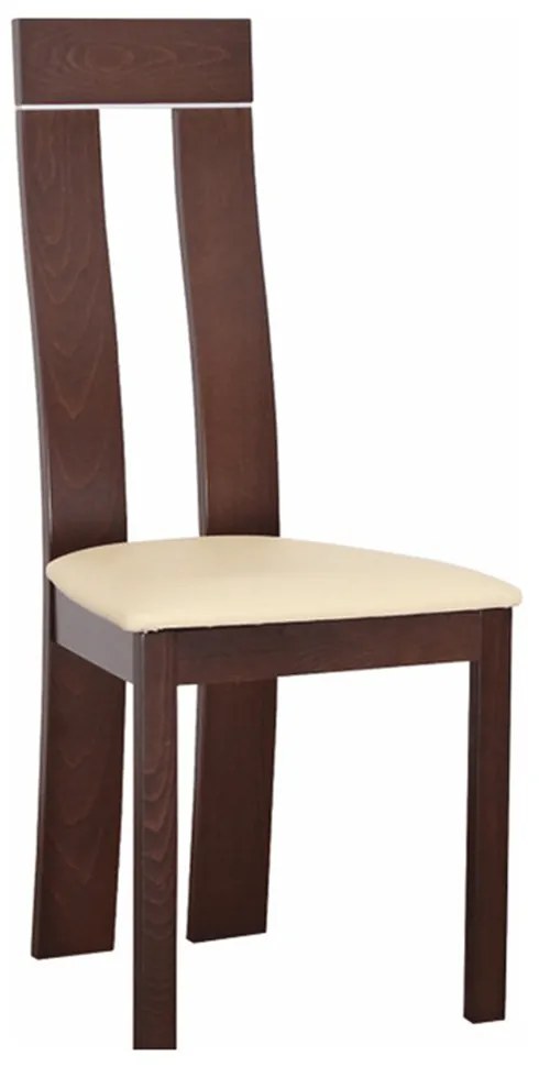 Tempo Kondela, s.r.o. Dřevěná židle DESI, ořech/ekokůže béžová