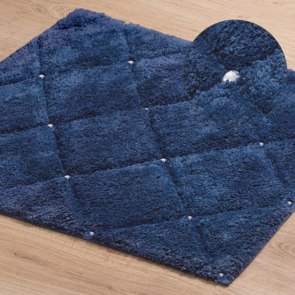 PŘEDLOŽKA DO KOUPELNY CHIC2 50X70 CM TMAVĚMODRÁ