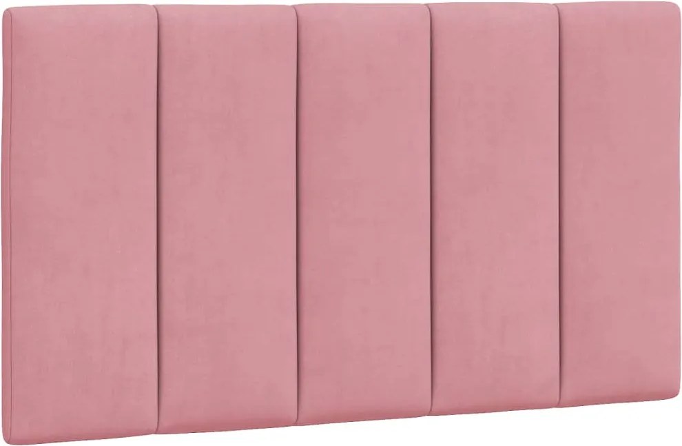 Postel s matrací Hanko růžová 90 x 200 cm samet 3208579