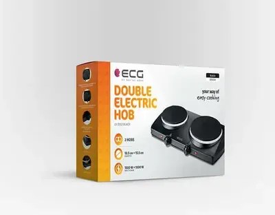 ECG EV 2512 černá / dvouplotýnkový elektrický vařič / 1500 W / prům. 1