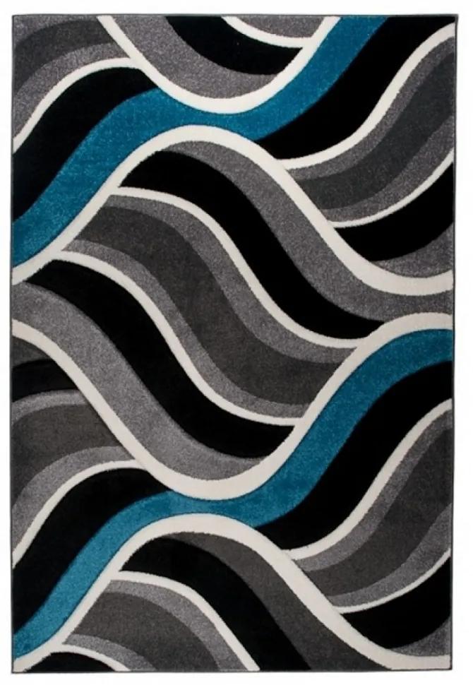 Kusový koberec Moderní vlny modrý, Velikosti 120x170cm