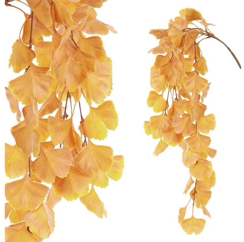 Ginkgo biloba, převis, umělá květina SG6070 žlutá barva