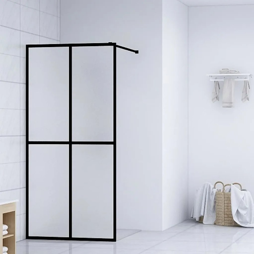 Zástěna do průchozí sprchy mléčné tvrzené sklo 80 x 195 cm 145689