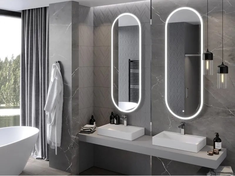 Mexen Bono osvětlené koupelnové zrcadlo 55 x 155 cm, LED 6000K, proti zamlžení - 9816-055-155-611-00