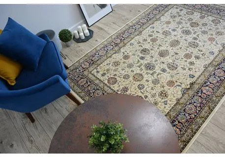 koberec WINDSOR 22933 JACQUARD slonová kost vzor rámu velikost 120x170 cm | krásné koberce cz