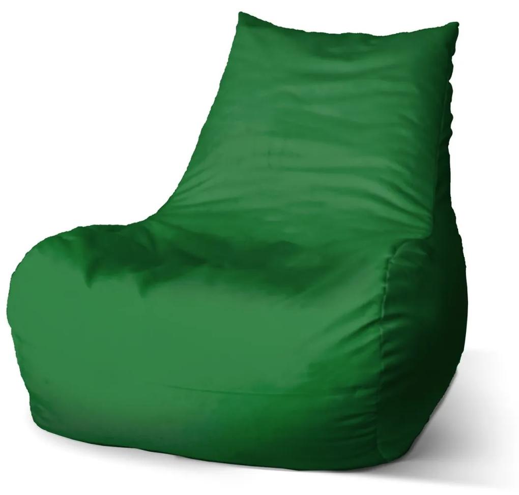 Sablio Sedací vak Bean Tmavě zelená - 100 x 90 x 45 cm
