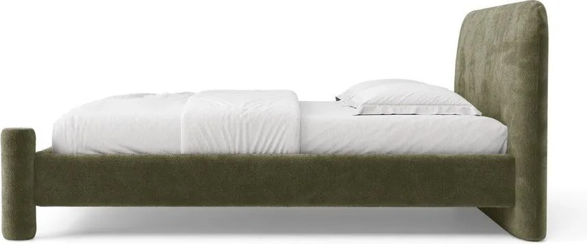 Zelená čalouněná dvoulůžková postel s roštem 180x200 cm Vera – Micadoni