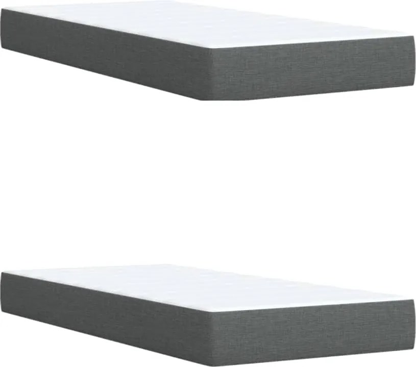 Box spring postel s matrací tmavě hnědá 200x200 cm textil 3285161