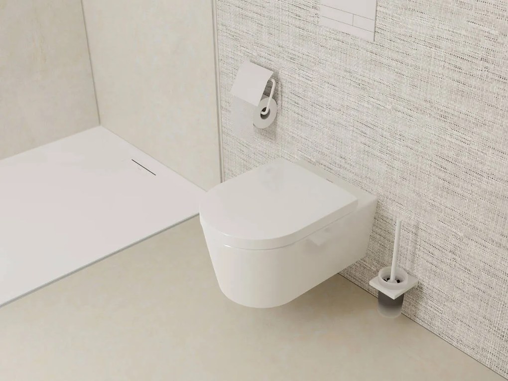 Hansgrohe AddStoris, držák na toaletní papír s krytkou, bílá matná, HAN-41753700