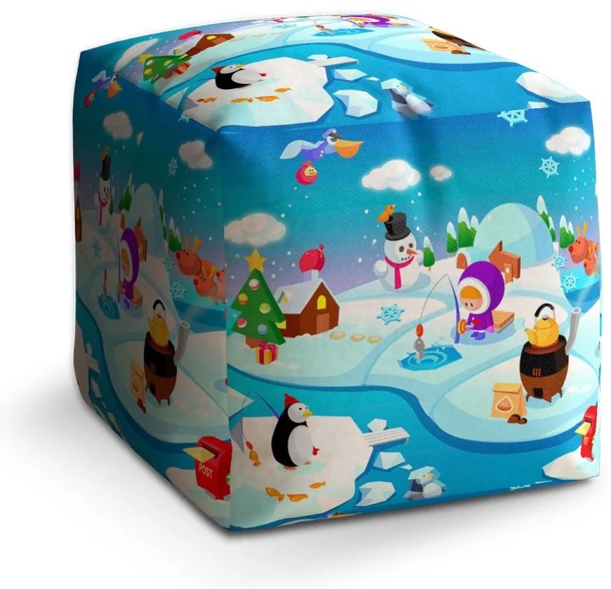 Taburet Cube antarktida, modrá