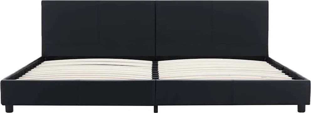 Rám postele černý umělá kůže 180 x 200 cm 284773