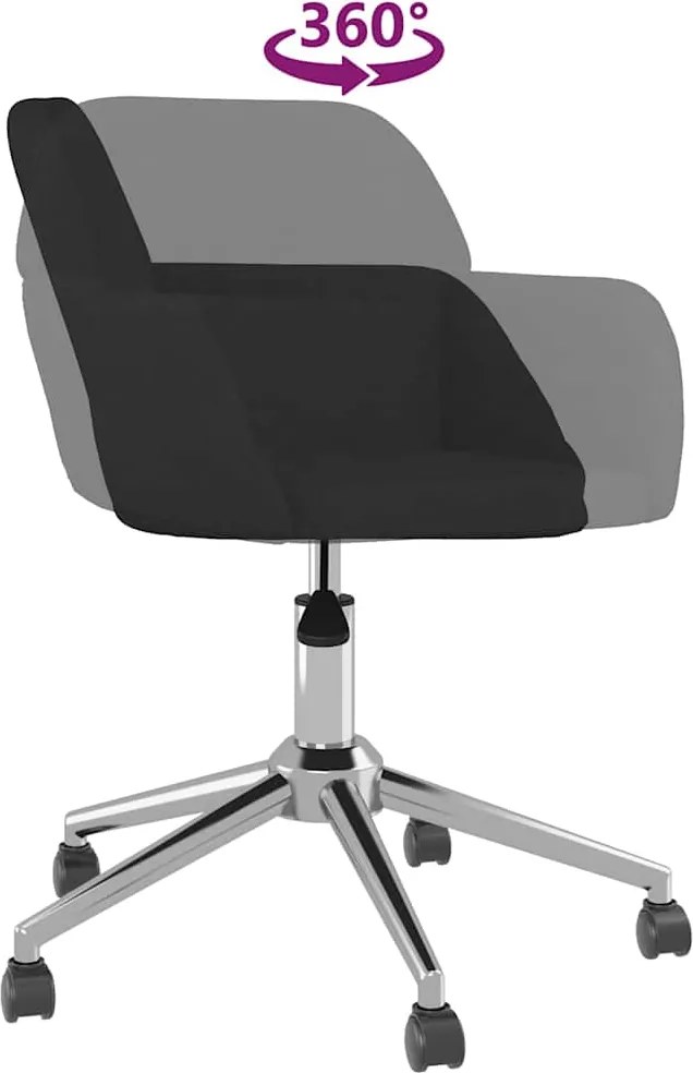 Otočné jídelní židle 2 ks černé textil 3103094