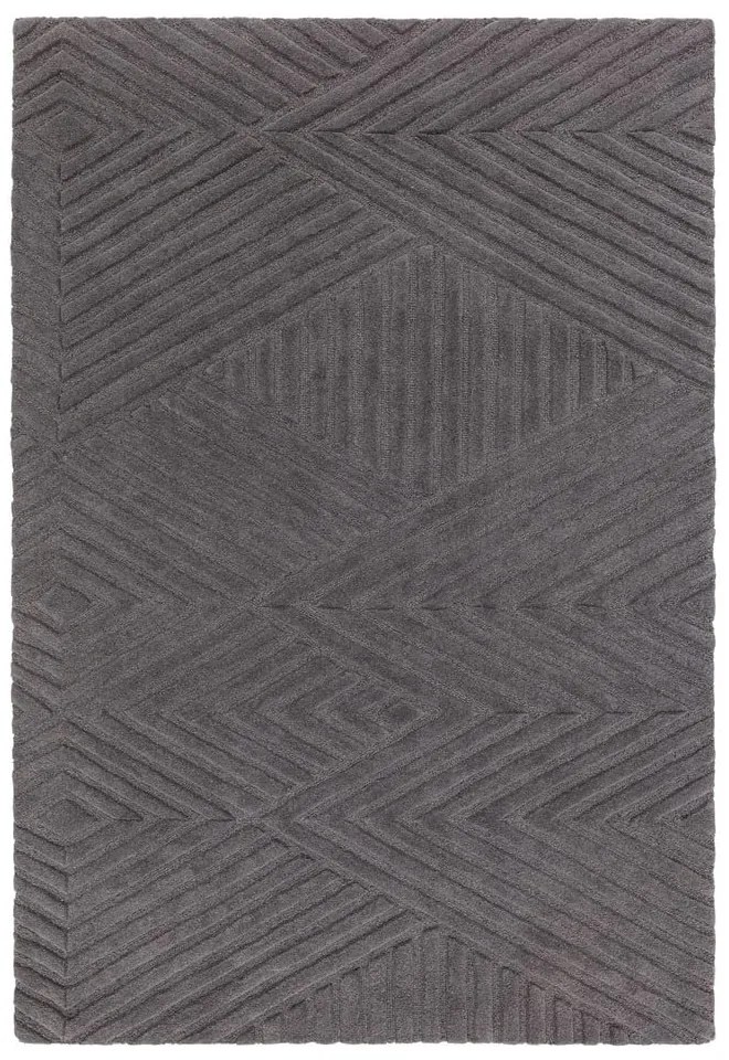 Antracitový vlněný koberec 120x170 cm Hague – Asiatic Carpets