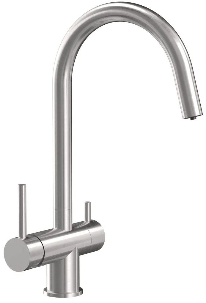 Quadron Caren, vysoká dřezová baterie s připojením vodního filtru, h-350, broušená ocel, 3623512_BS