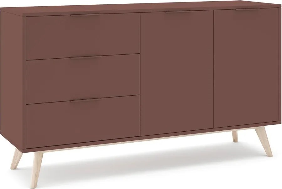 Matná komoda v terakotové barvě 140x81x40 cm Campus – Marckeric