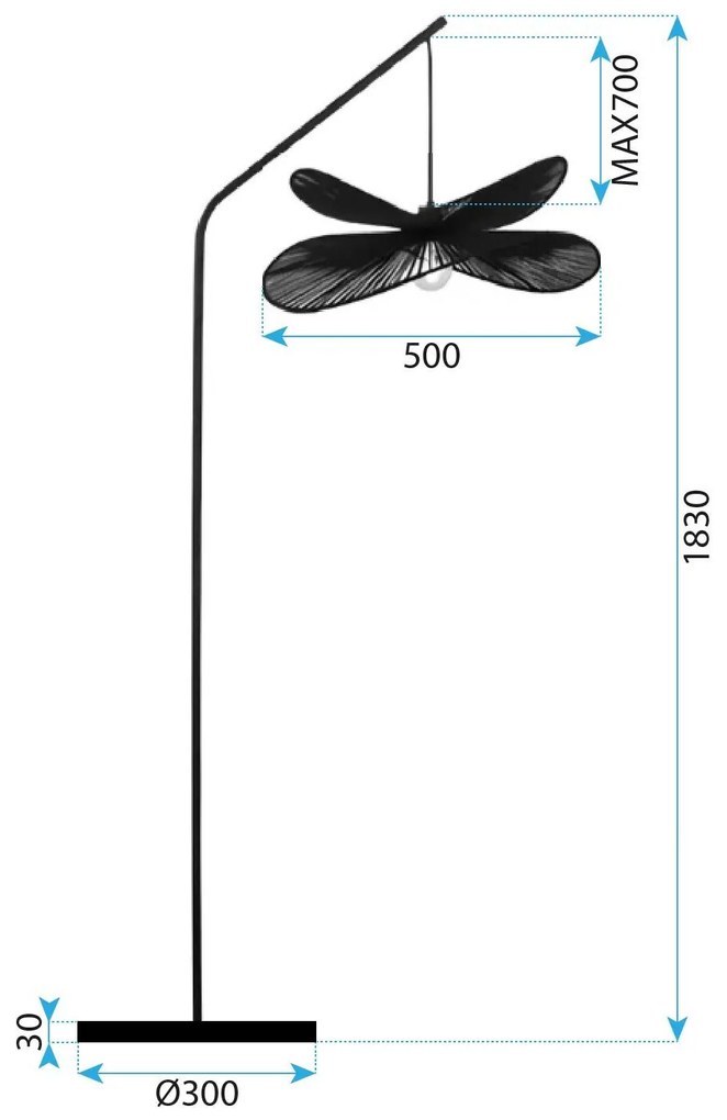 Toolight Stojací lampa Boho A3 APP1830-1F