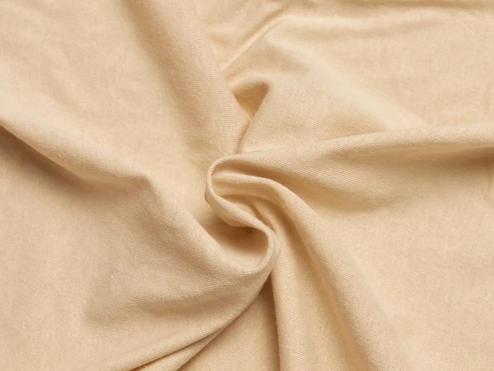 Jersey prostěradlo světle béžové Rozměr: 220x200