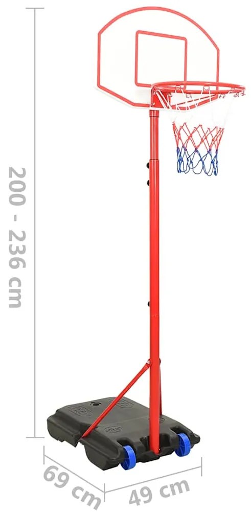vidaXL Marketos Přenosná basketbalová hrací sada nastavitelná 200–236 cm