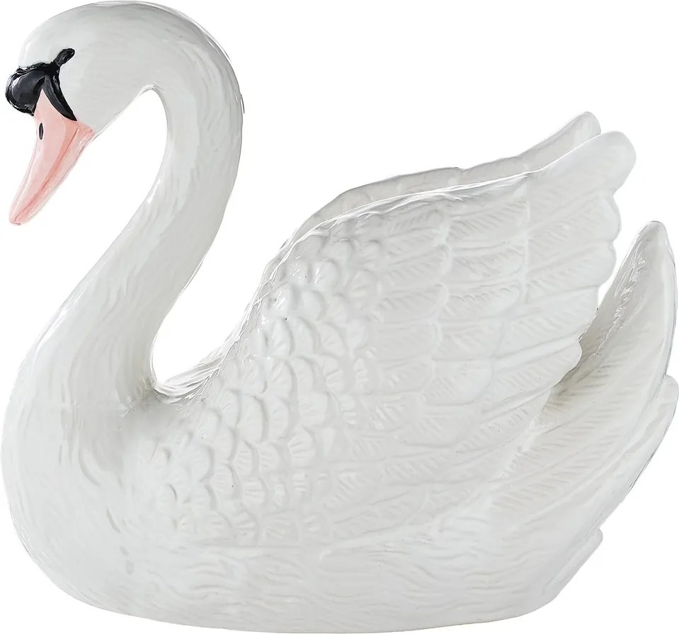 ODETTE Dekorace labuť 21 cm