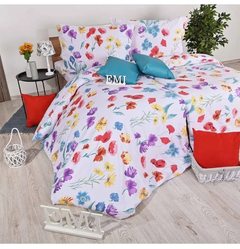 Flanelové povlečení Summer EMI, Standardní set jednolůžko obsahuje 1x 140x200 + 1x 70x90