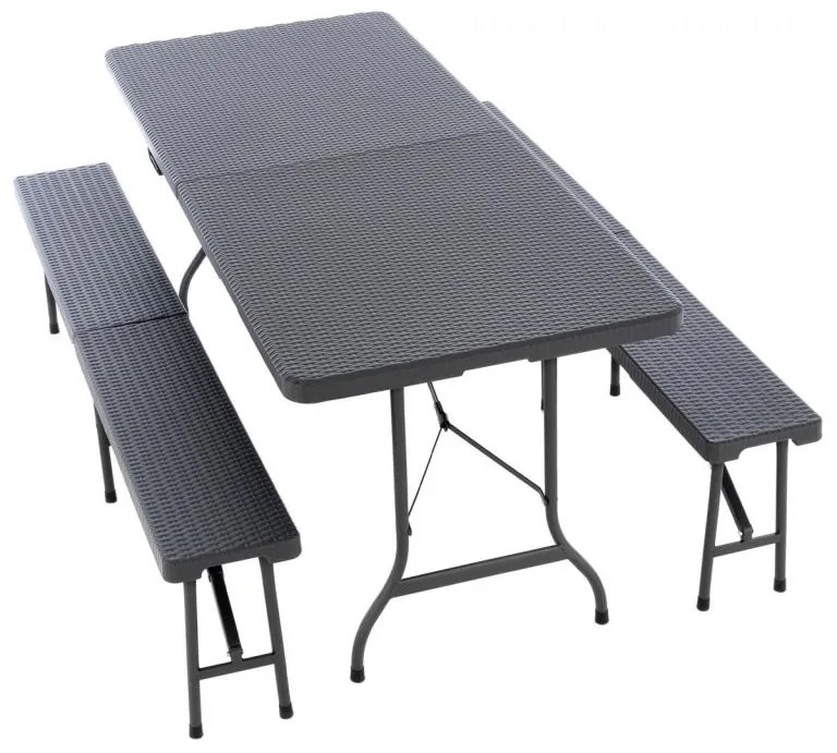 Skládací zahradní set, 75 x 61 x 61 cm, antracit