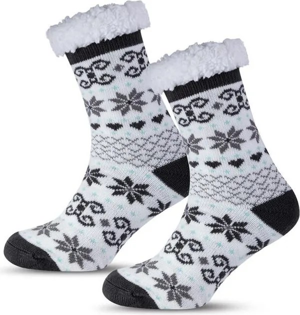 Ponožky na spaní HVĚZDIČKY hnědé vel. 36 - 40