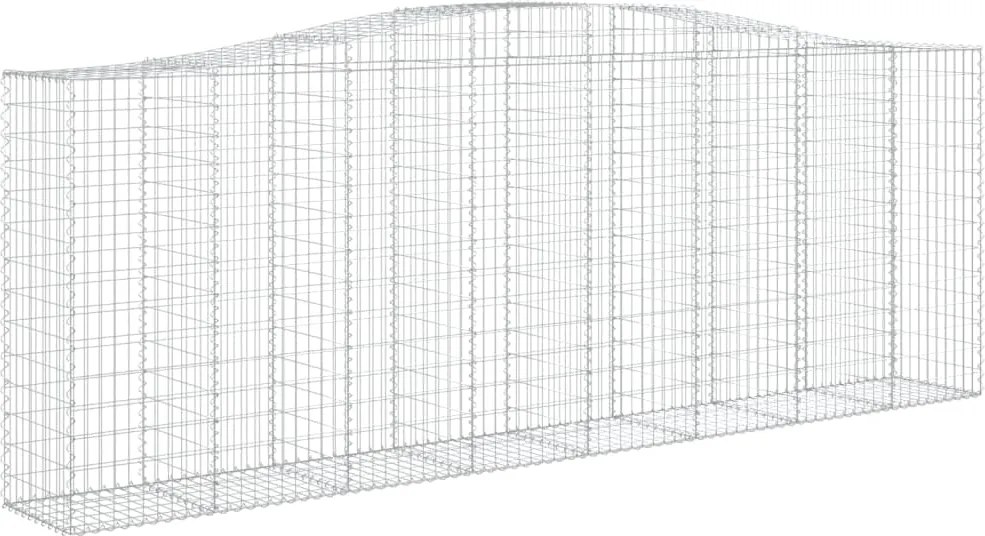 Klenuté gabionové koše 8 ks 400x50x140/160cm pozinkované železo 3145988