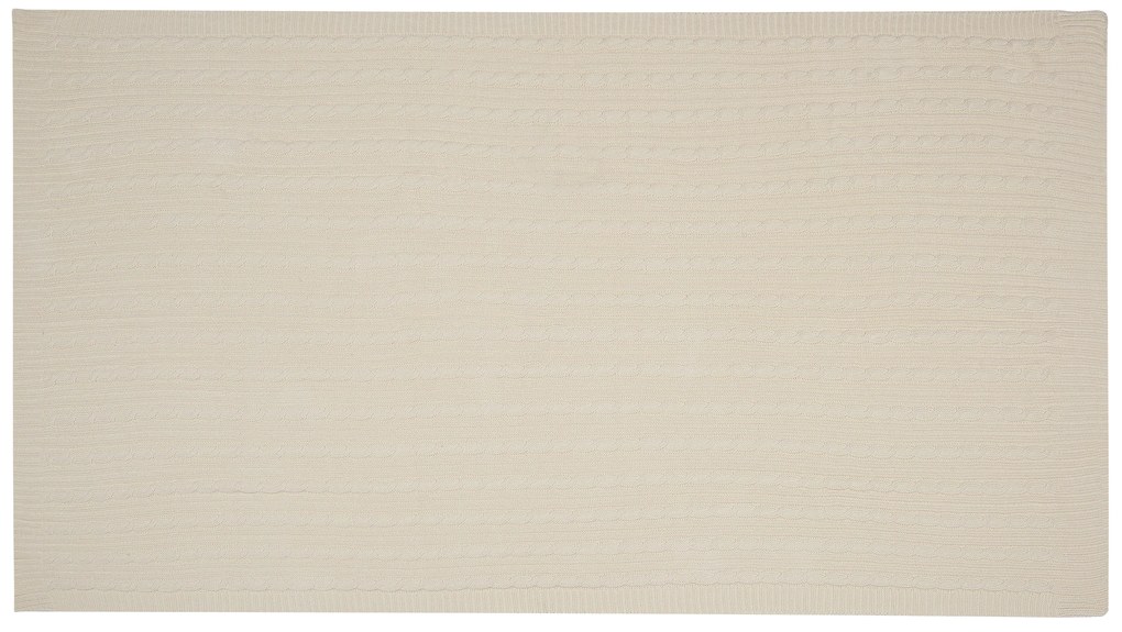 Bavlněná deka 110 x 180 cm béžová ANAMUR Beliani