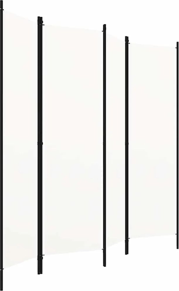 4dílný skládací paraván bílý 200 x 180 cm 320719