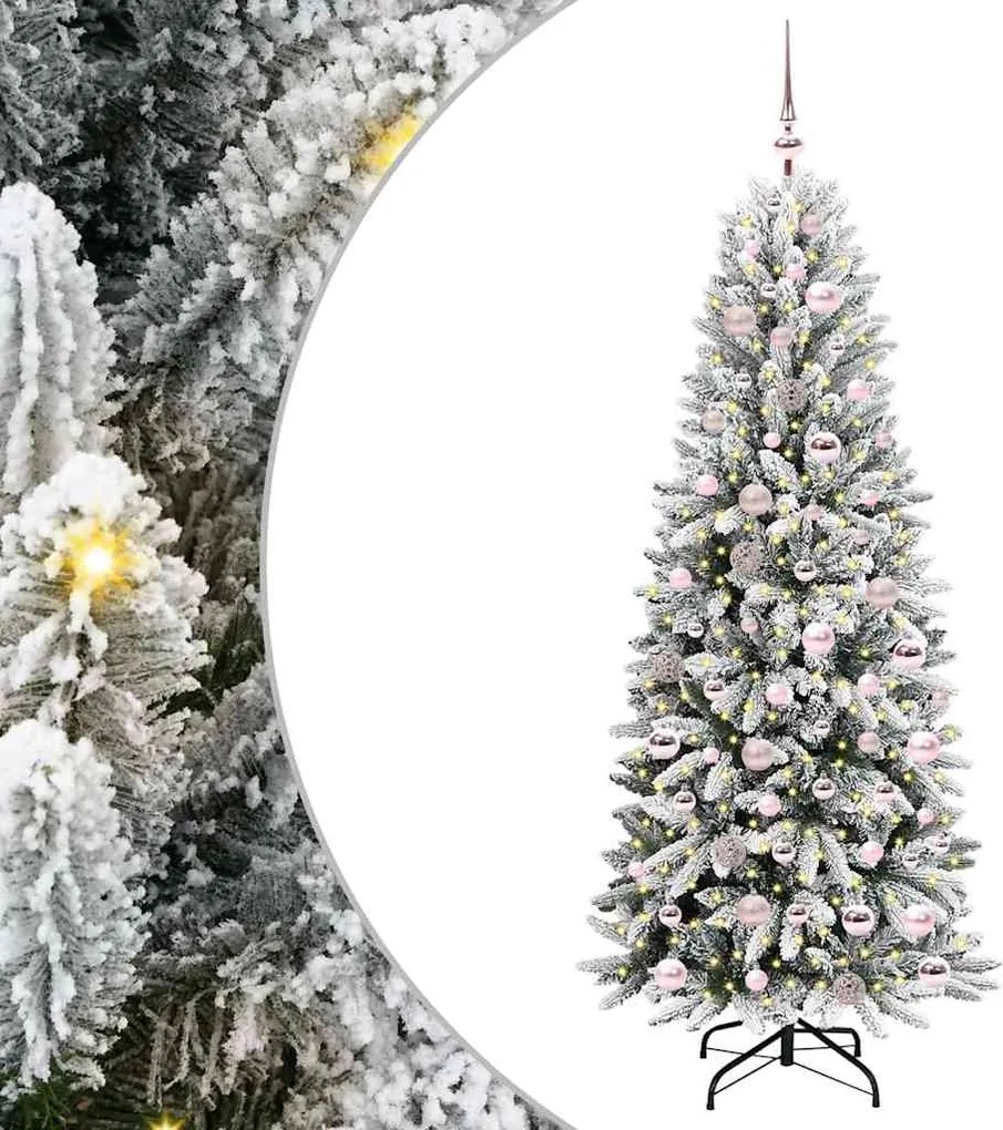 Umělý vánoční stromeček Bílá 180 cm PVC, plast, ocel a PE 3396047