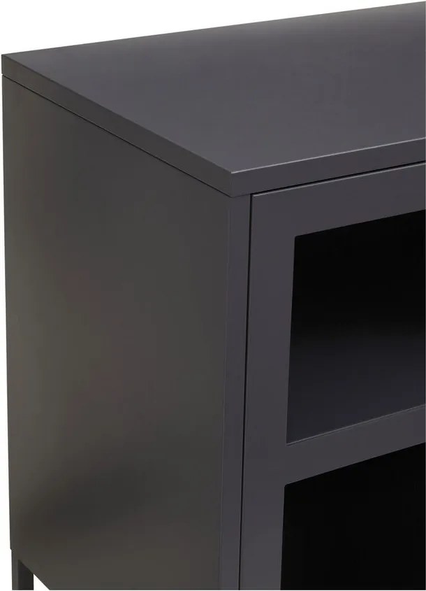 Šedá ocelová vitrína 140x80x45 cm Acier – Premier Housewares