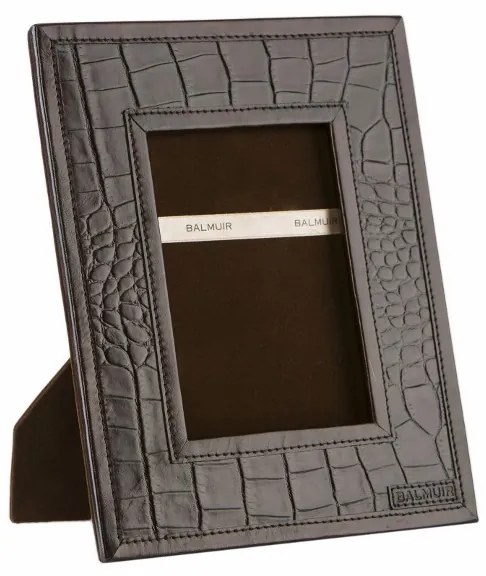 BALMUIR Kožený rámeček na fotografie s designem krokodýlí kůže PARK LANE LOFT M, dark brown