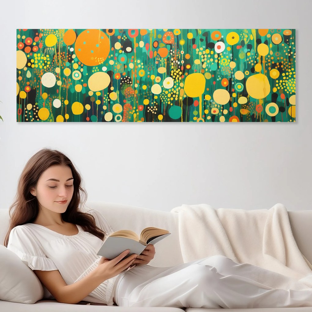 Obraz na plátně - Ztracené vzpomínky, Abstrakce FeelHappy.cz Velikost obrazu: 210 x 70 cm