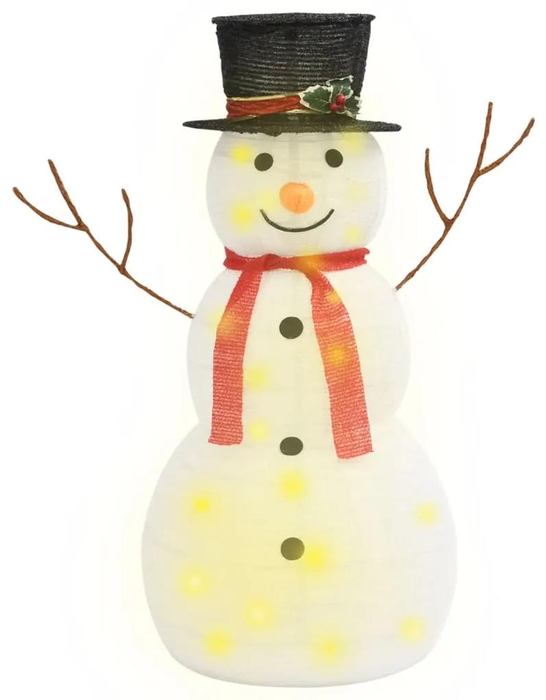 329760 vidaXL Dekorativní vánoční sněhulák s LED luxusní tkanina 90 cm