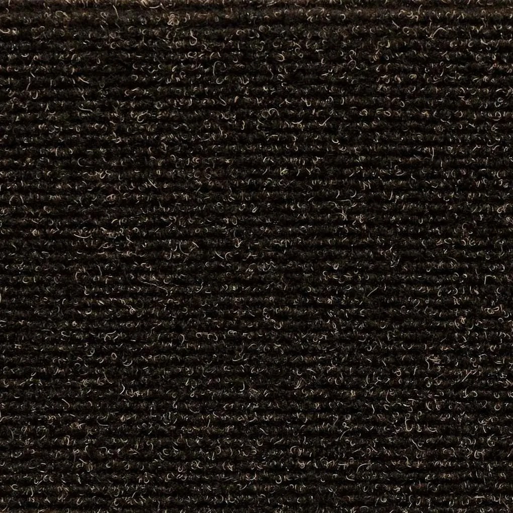 Schodové rohože samolepicí 5 ks 56 x 17 x 3 cm tmavě hnědé půlkulaté 149686