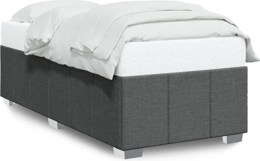 Rám postele bez matrace tmavě šedá 90 x 190 cm textil 3284798
