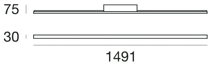 Stilnovo Xilema, minimalistické svítidlo pro nepřímé osvětelní, 35W LED, délka 149cm