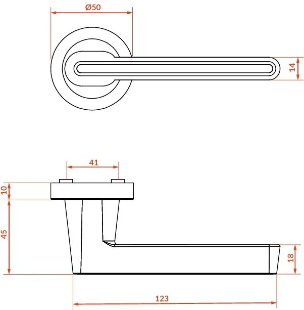 Kuchinox Elika, klika na dveře, černá-chromová, LAV-KAE_900A