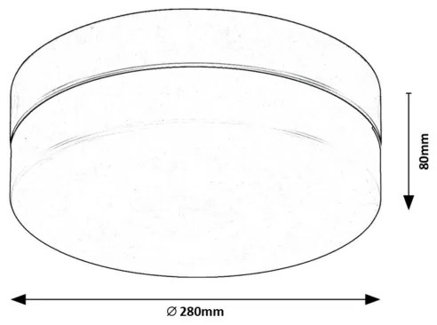 Rabalux 75026-LED Koupelnové stropní svítidlo GAELO LED/18W/230V pr. 28 cm černá