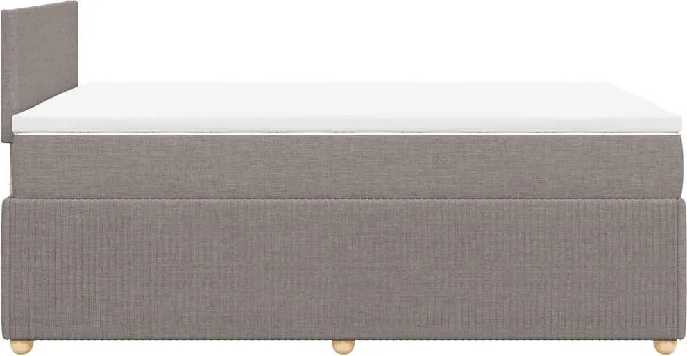 Box spring postel s matrací taupe 120x190 cm textil 3287392