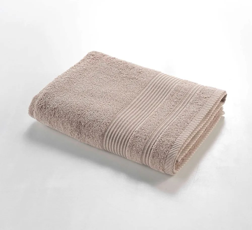 Béžová froté bavlněná osuška 70x130 cm Tendresse – douceur d'intérieur
