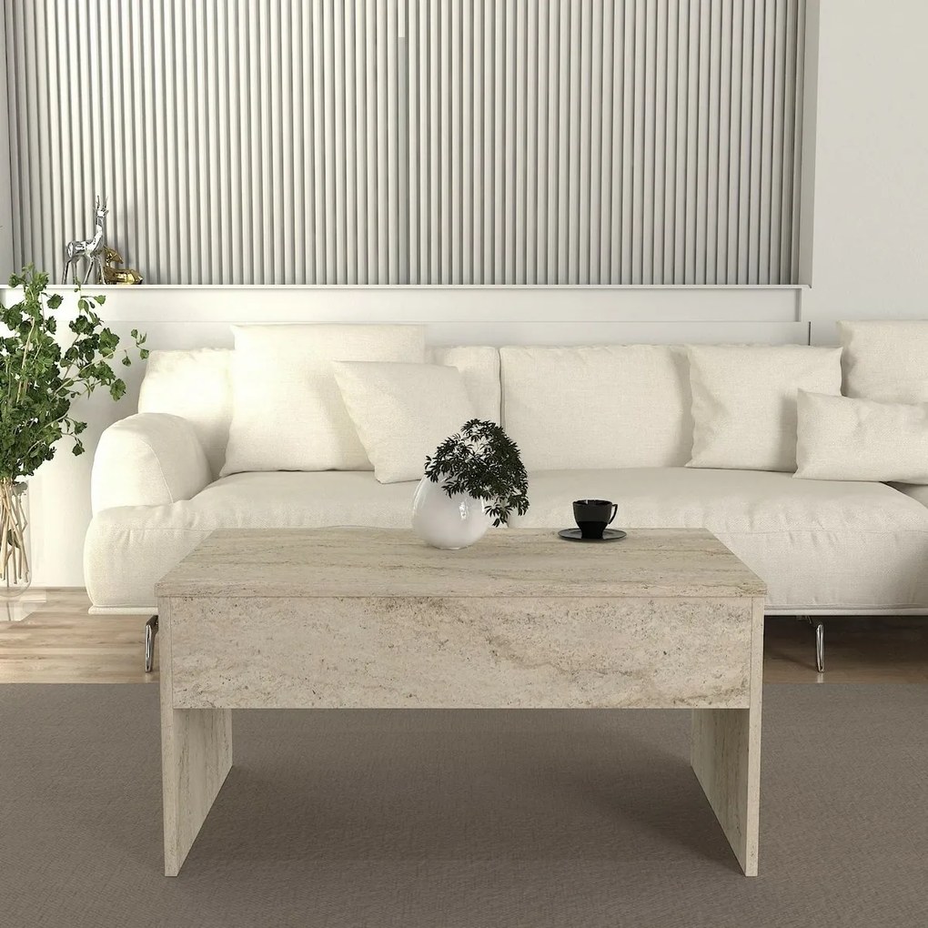 Konferenční stolek Akilli Travertine