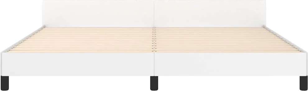 Rám postele s čelem bílý 200x200 cm umělá kůže 3125592