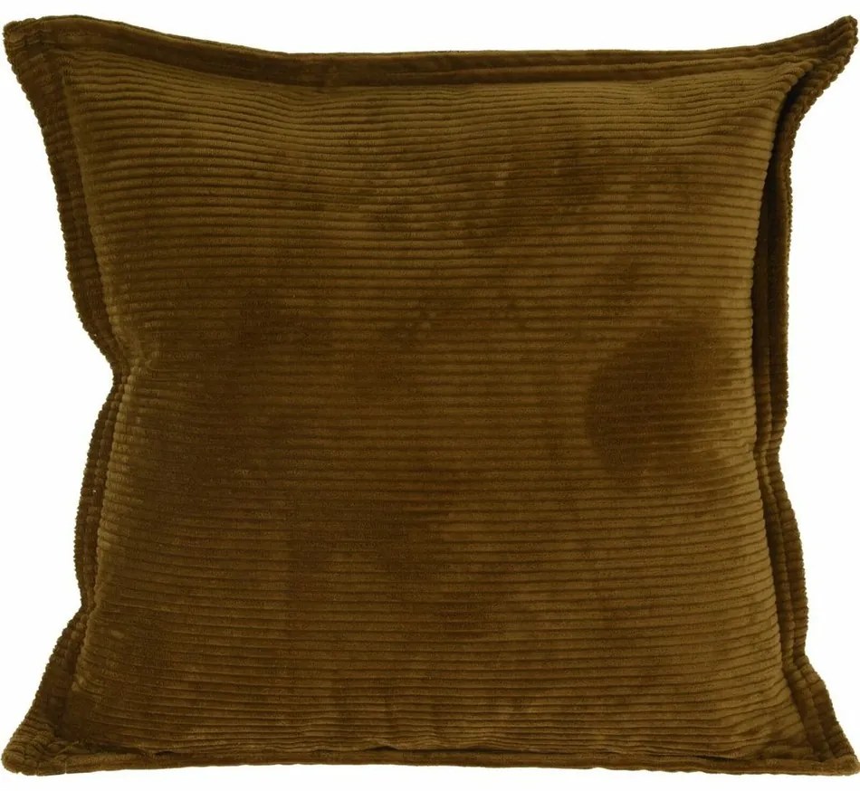 Dekorační polštář Becca tm. hnědá, 45 x 45 cm