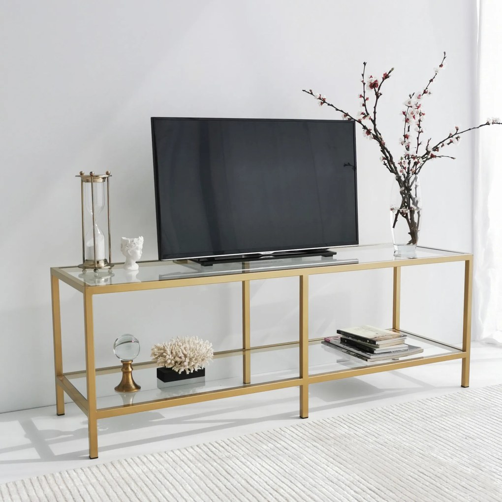 KALUNE DESIGN Kovový TV stolek GLAMP zlatý 552NOS2223