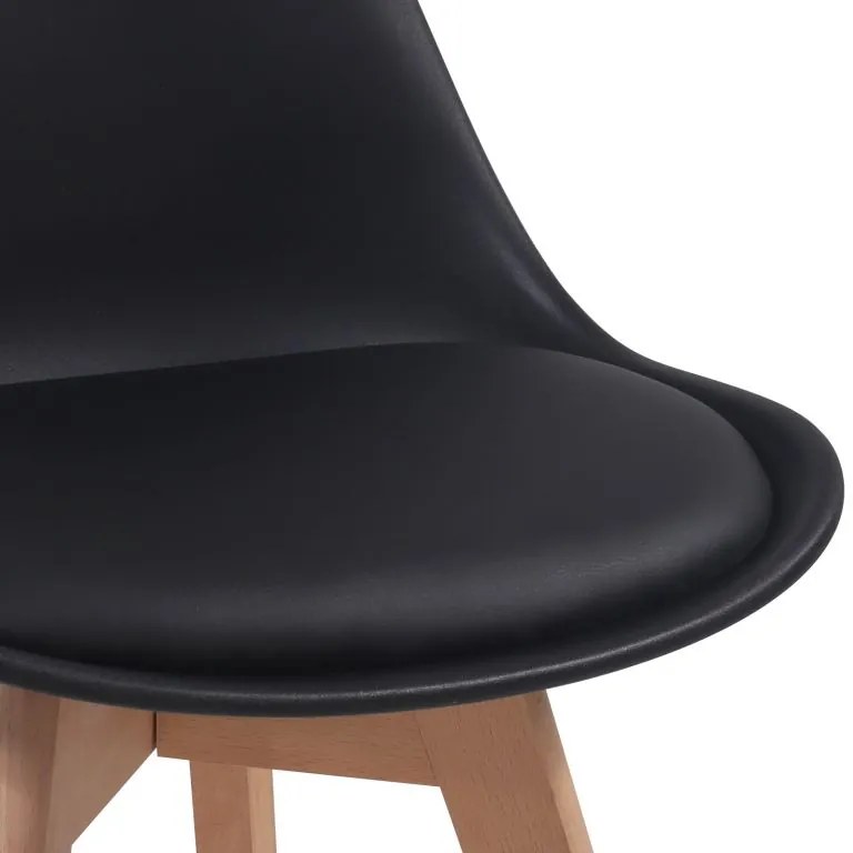 Miadomodo 80555 MIADOMODO Sada jídelních židlí, černá, 4 kusy