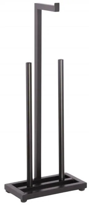 Erga Pap2, zásobník na toaletní papír na postavení 60cm (8 rolí), černá matná, ERG-YKA-P.PAP2-BLK