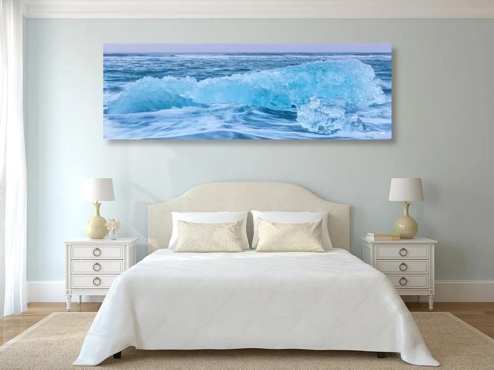 Obraz ledový oceán - 135x45 cm