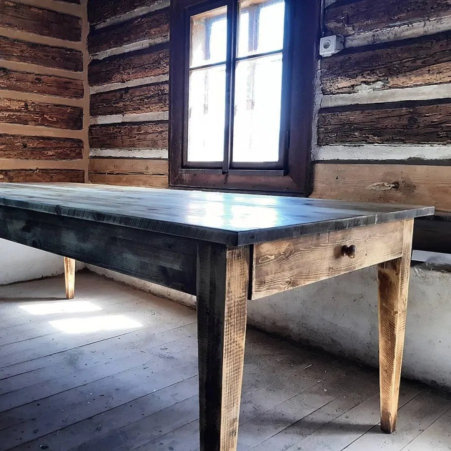 Stará Krása – Ruční výroba Jídelní stoly do roubenek a chat 76 x 230 x 110 cm