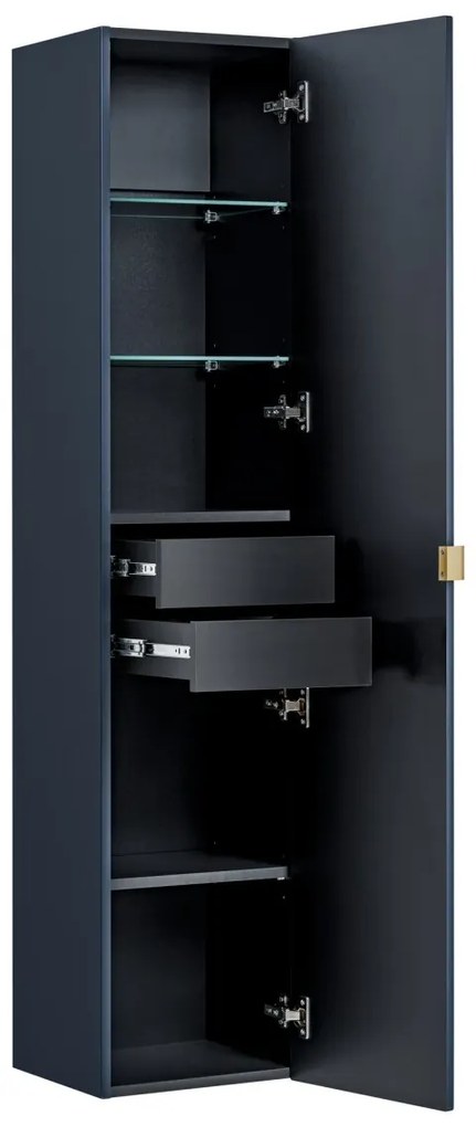 Závěsná koupelnová skříňka Santa Fe 160 cm tmavě modrá